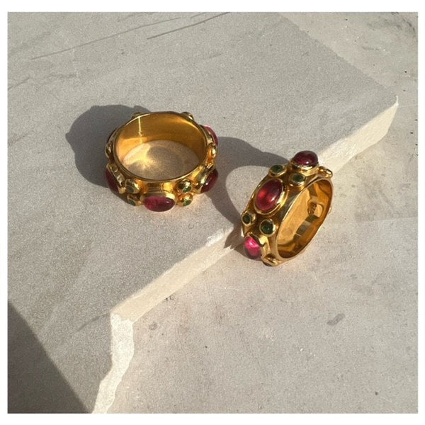 Andromeda Ring - Ruby - Gently Elephant
