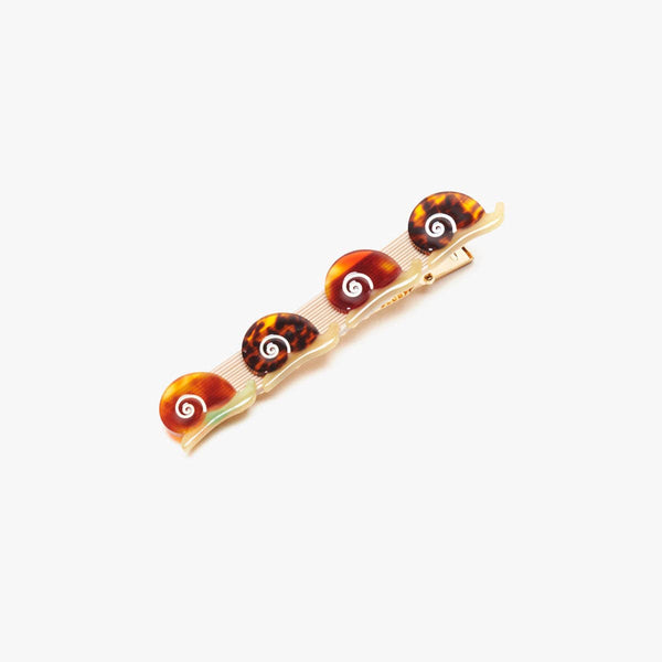 Escargot Snail Neutral Pattern Acetate Alligator Hair Clip - Gently ...