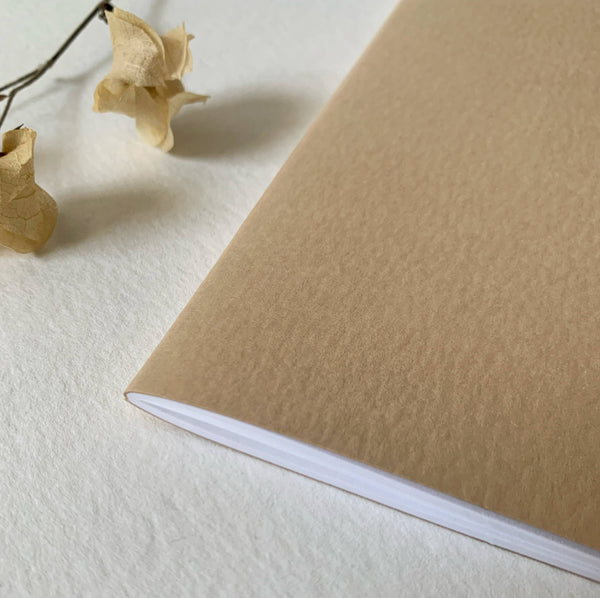 A5 Slimline Embossed Notepad - Stone - Gently Elephant