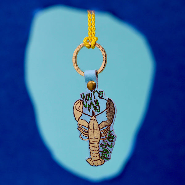 You're My Lobster Key Fob - Coral - Gently Elephant
