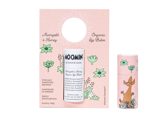 Moomin Organic Beeswax Lip Balm - Marigold & Honey - Gently Elephant