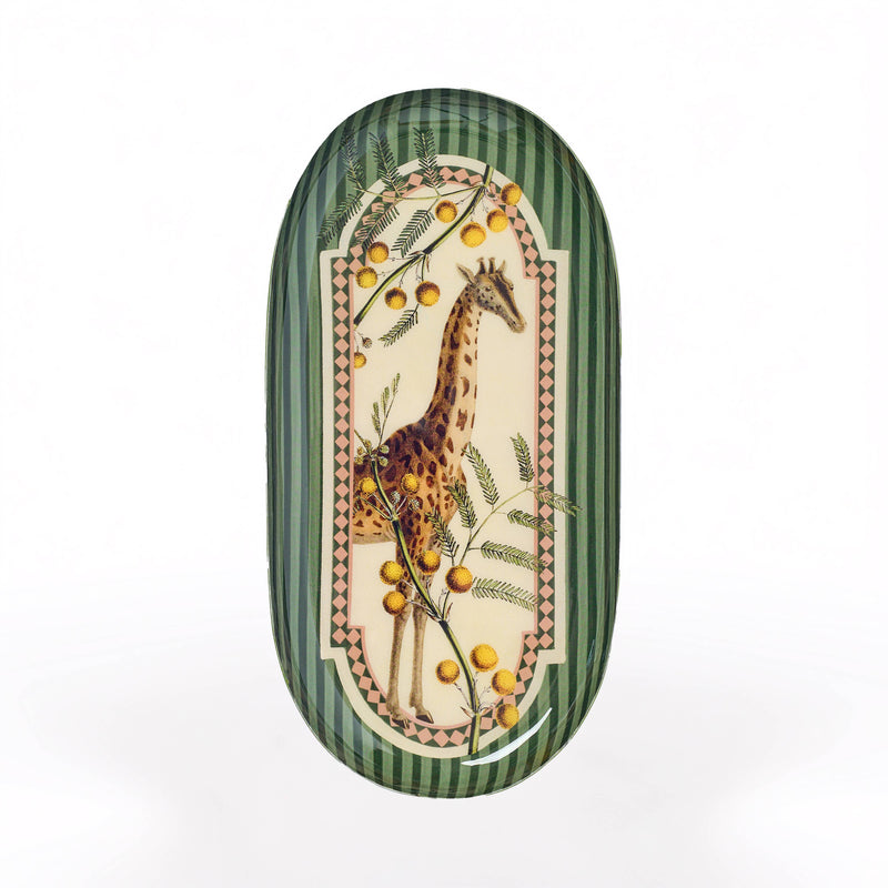 Oval Enamel Tray - Giraffe - Gently Elephant