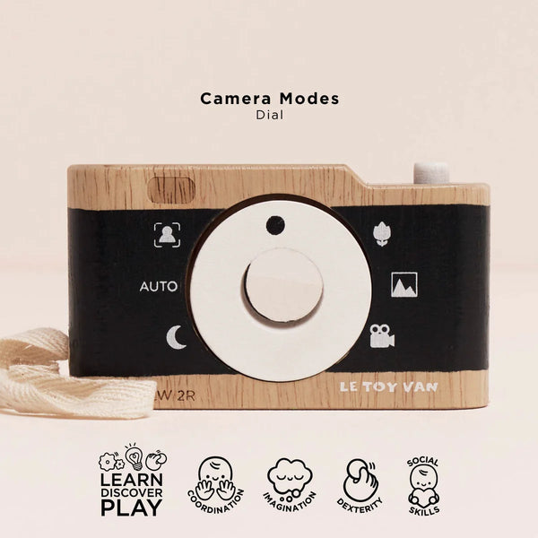 Wooden Retro Camera - Gently Elephant