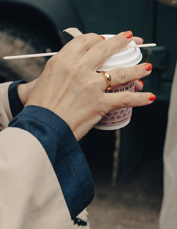 Fluid Band Ring - Gold - Gently Elephant