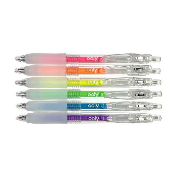 Jelly Gloss: Neon Multi-Surface Deco. Gel Pens (Set of 6) - Gently Elephant