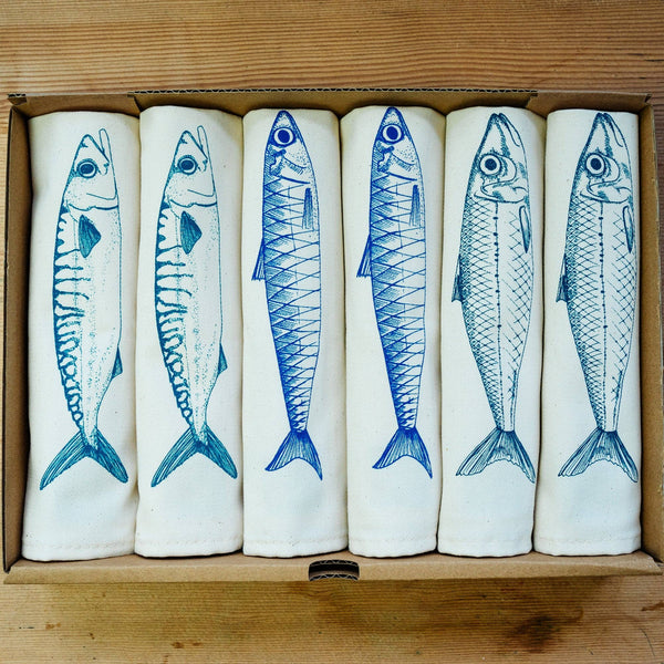 Lottie Day - Napkin Gift Set - Fish - Gently Elephant